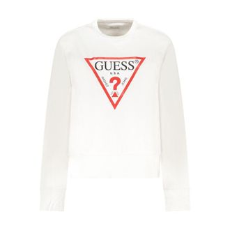 Guess Wei&szlig;es Baumwoll-Sweatshirt f&uuml;r Damen