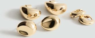 Mango Set boucles doreilles combin&eacute;es or - Femme - Taille unique - MANGO