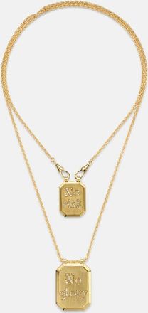 Marie Lichtenberg Halskette No Risk No Glory aus 18kt Gelbgold mit Diamanten