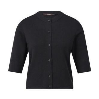 Windsor Seidenmischung Cardigan Eleganter Stil - - Knitwear - Damen - Schwarzk - 3XL