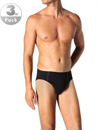 Schiesser Herren Slips schwarz Baumwolle & Mix unifarben