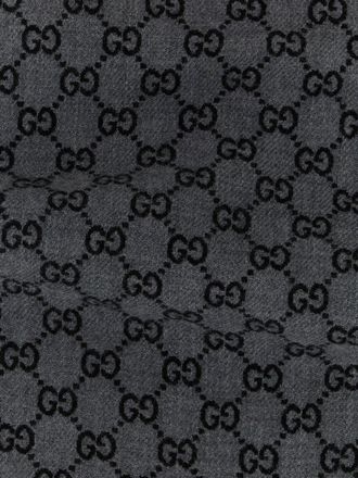 Gucci GG Jacquard Wool Scarf - Grey