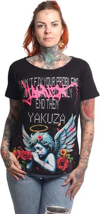 Yakuza Damen Problems Curved Crew Neck T-Shirt