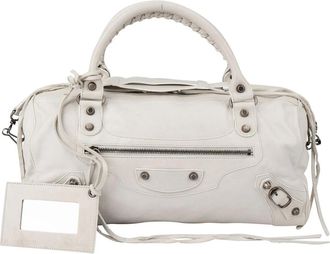 Balenciaga Crossbody Bags - Balenciaga White Leather City Handbag - Gr. unisize - in Wei&szlig; - f&uuml;r Damen