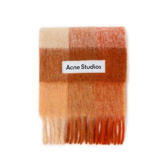Acne Studios Echarpe &agrave; carreaux en laine m&eacute;lang&eacute;e