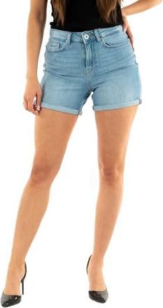 Only Shorts en Jean pour Femme, Bermudas Taille Haute pour Un été Confortable, Couleurs:Bleu-Clair, Taille:XS