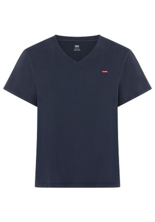 Levi's Plus V-Shirt LEVIS PLUS V NECK TEE, Damen, Gr. XXXL (54/56), navy blazer, Jersey, Obermaterial: 100% Baumwolle, figurumspielend h&uuml;ftlang, V-Ausschnitt, Shi