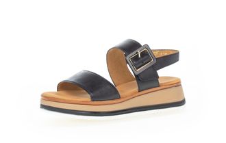 Gabor Damen Keilsandalen, Frauen Sandaletten,Moderate Mehrweite (G),Strandschuhe,Keilsandaletten,Keilabsatz,bequem,schwarz (LDS),38.5 EU / 5.5 UK