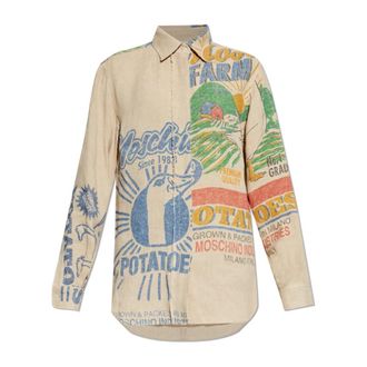 Moschino Leinenhemd - - Blouses & Shirts - Damen - Beige - M