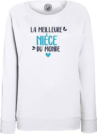 Fabulous Sweatshirt Femme Blanc La Meilleure Ni&egrave;ce du Monde Famille