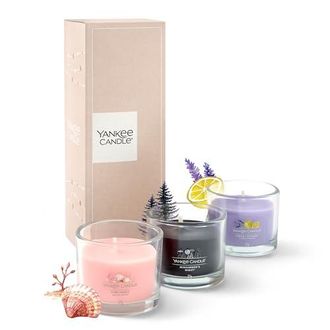 Yankee Candle Company Duftkerzen Geschenkset | 3 duftende Mini gefüllte Votivkerzen | Soja-Wachs-Mix | Perfekte Geschenke für Frauen
