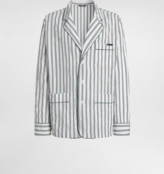 Dolce & Gabbana Crinkled Striped Poplin Vanity Robe - Mann Hemden n/d 52