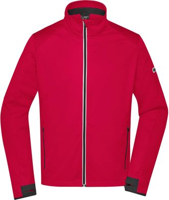 James & Nicholson Herren Softshell Sportjacke - Hochfunktionelle Jacke f&uuml;r Outdooraktivit&auml;ten | Farbe: light-red/black | Gr&ouml;sse: 3XL