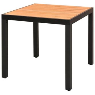 vidaXL Gartentisch Braun 80x80x74 cm Aluminium und wpc - Vidaxl