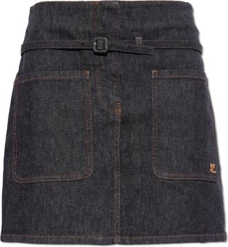 Courr&egrave;ges Femme, Jupes, Bleu, Taille: W25 Two Pockets Denim Skirt