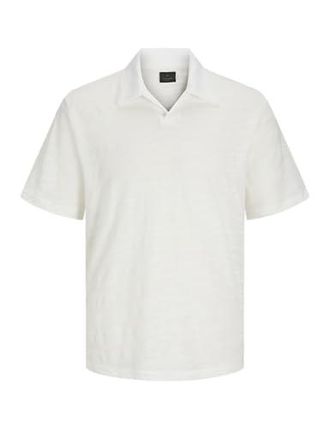 Jack & Jones Polo Jprblatate &agrave; col Fendu pour Homme, Cloud Dancer, M