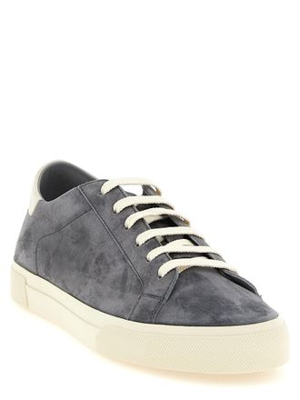 Brunello Cucinelli Mens Gray Calfskin Sneakers