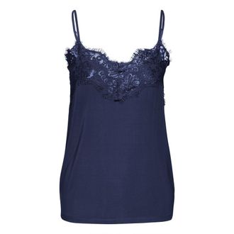 Soaked In Luxury Femme, Tops, Bleu, Taille: 42 FR D&eacute;bardeur Marine avec Dentelle