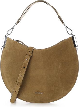 Coccinelle Femme, Sacs, Vert, Taille: ONE Size Sunup Suede Hobo Bag