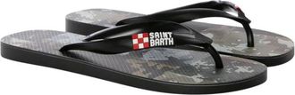 MC2 Saint Barth Camouflage Patch Flip Flops - - Shoes - Herren - Schwarzk - 40 EU