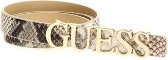 Guess Femme, Accessoires, Beige, Taille: L Lefia Python-Print Belt