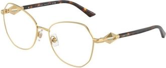 Jimmy Choo London Femme, Accessoires, Jaune, Taille: 55 MM Monture Optique Ronde en M&eacute;tal
