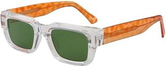 Generic Lunettes De Soleil UV400 &Agrave; Petite Monture For Hommes Et Femmes, Lunettes De Soleil For Tir De Rue En Plein Air, Vacances Et D&eacute;placements(Orange)