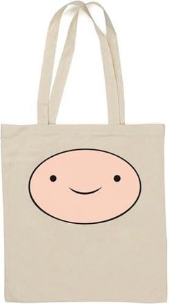 Generic Happy Face Sac fourre-tout en coton naturel Blanc