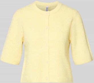Pieces Boxy Fit Strickjacke aus Rippstrick Modell SILLY