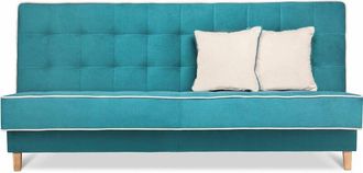 Konsimo Dozer Schlafsofa 3 Sitzer, türkis/ecru - Konsimo