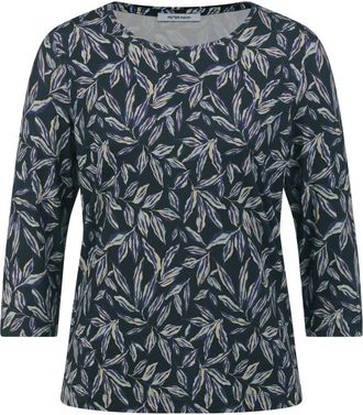 Peter Hahn Rundhals-Shirt 3/4-Arm Peter Hahn blau