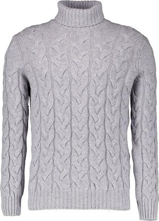 Gran Sasso Herren Rollkragenpullover grau unifarben