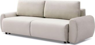 Menzzo Menzzo - Canapé convertible 3 places Traviata Velours Beige