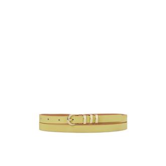 Kazar Schmaler Lederg&uuml;rtel mit goldener Hardware - - Accessories - Damen - Gelb - 90 CM