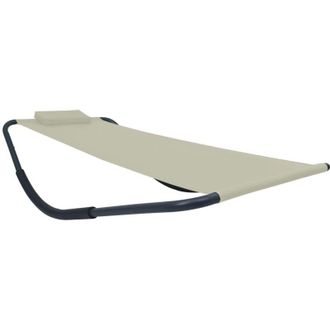 vidaXL Gartenbett Cremewei&szlig; 200 x 90 cm Stahl Vidaxl