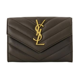 Saint Laurent Cassandre Wallet - - Accessories - Damen - Braun - ONE SIZE