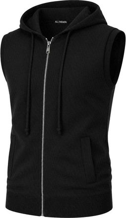 AlltheMen Cardigan Herren Cardigan mit Kapuze Winddichte warme Strickweste Strickjacke