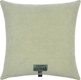 Zoeppritz Soft-Fleece-Kissenbezug - Polarfleece-Kissenbezug mit H&auml;kelstich - Flauschige Kissenh&uuml;lle - 40x40 cm - 620 Milky Green - von zoeppritz since 1828, 702