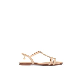 Kazar Beige Leder-Ballerinas mit Kn&ouml;chelriemen - - Shoes - Damen - Beige - 39 EU