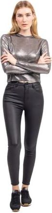 Toxik3 Jeans Skinny en PU enduit mat pour femme - Noir, Noir, 44