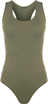 WearAll Dos Nageur Body débardeur Top sans Manches - Kaki - 36-38