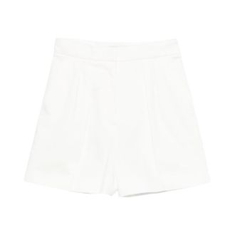 Max Mara Stretch Baumwollsatin-Shorts - - Shorts - Damen - Wei&szlig; - 2XS