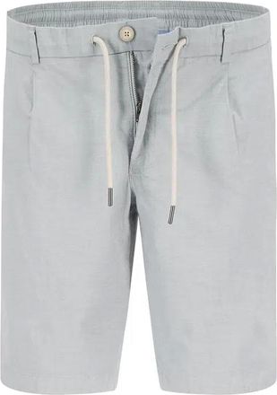 Bugatti Herren Shorts grau Baumwoll-Stretch