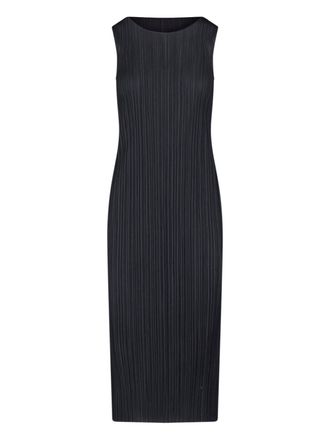 Issey Miyake Falten Midi Kleid