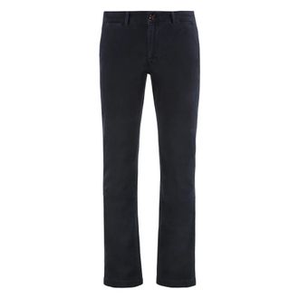 Moorer Stretch-Baumwollhose mit Ges&auml;&szlig;taschen - - Trousers - Herren - Blau - 2XL