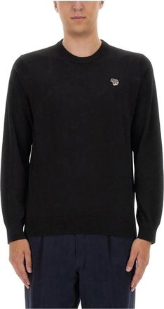 Paul Smith Pull Col Rond Z&egrave;bre - Homme - Pulls - Noir - Taille: XL