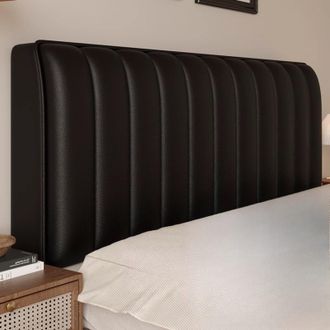 Generic LuxLeather Gesteppter Lederbezug Bettkopfteil Bezug Wasserdicht Staubdicht Verdickt Gepolstert Hochelastischer Schutz&uuml;berzug f&uuml;r Polsterm&ouml;bel Kopfteil