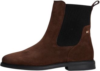 Tommy Hilfiger Damen Chelsea Boots Flag aus Wildleder, Braun (Legacy Brown), 41
