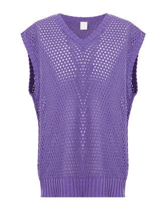 8 by YOOX COTTON-BLEND CROCHET KNIT VEST
