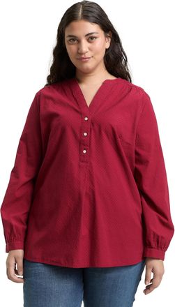 Tom Tailor Damen 1049543 Plussize Bluse, 10361-Rumba Red, 60 Plus
